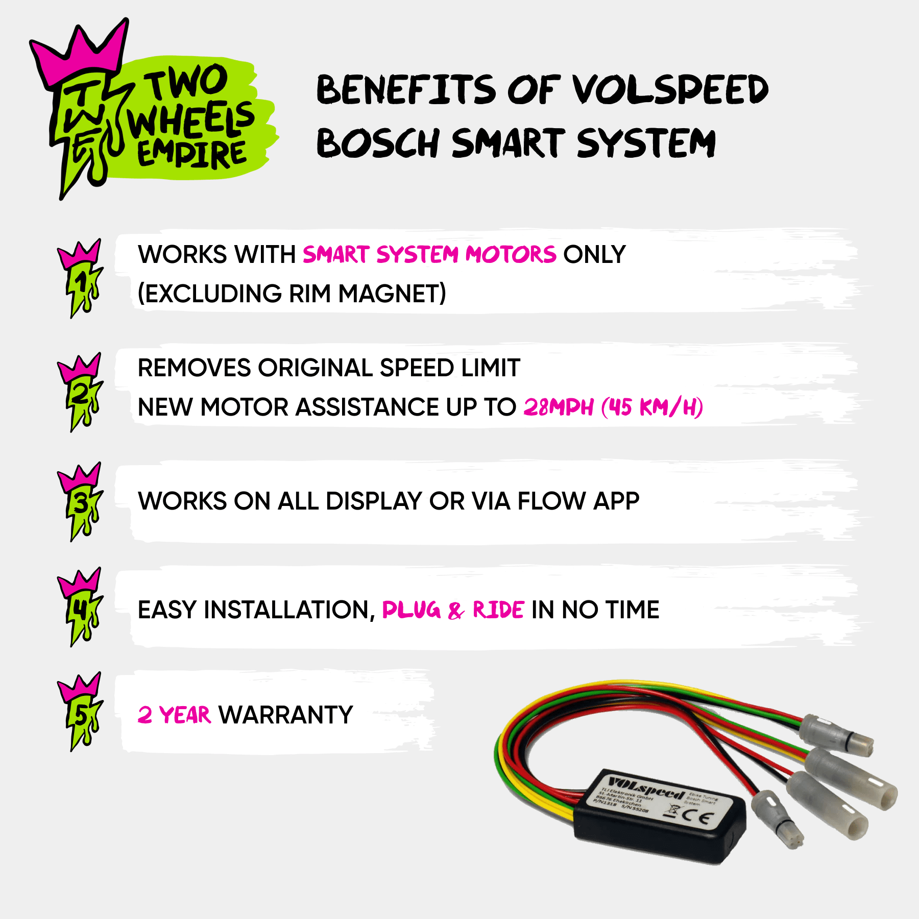 Volspeed Tuning kit for Bosch Smart System V2 – Two Wheels Empire