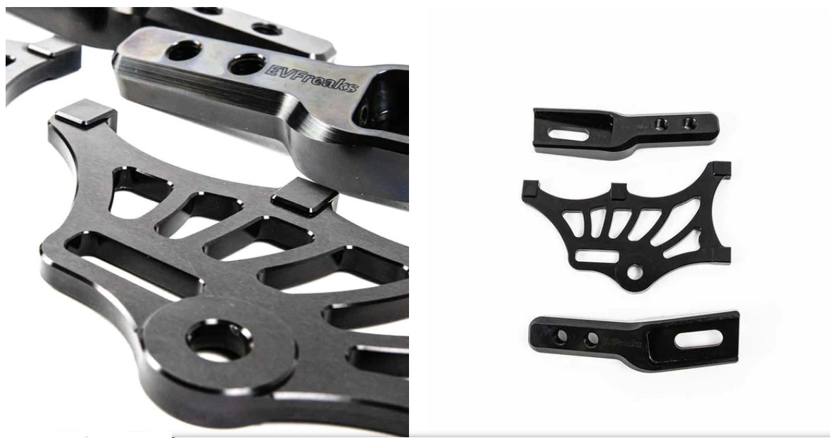 CNC Swingarm Extenders + Dual Caliper Mount Surron – Two Wheels Empire