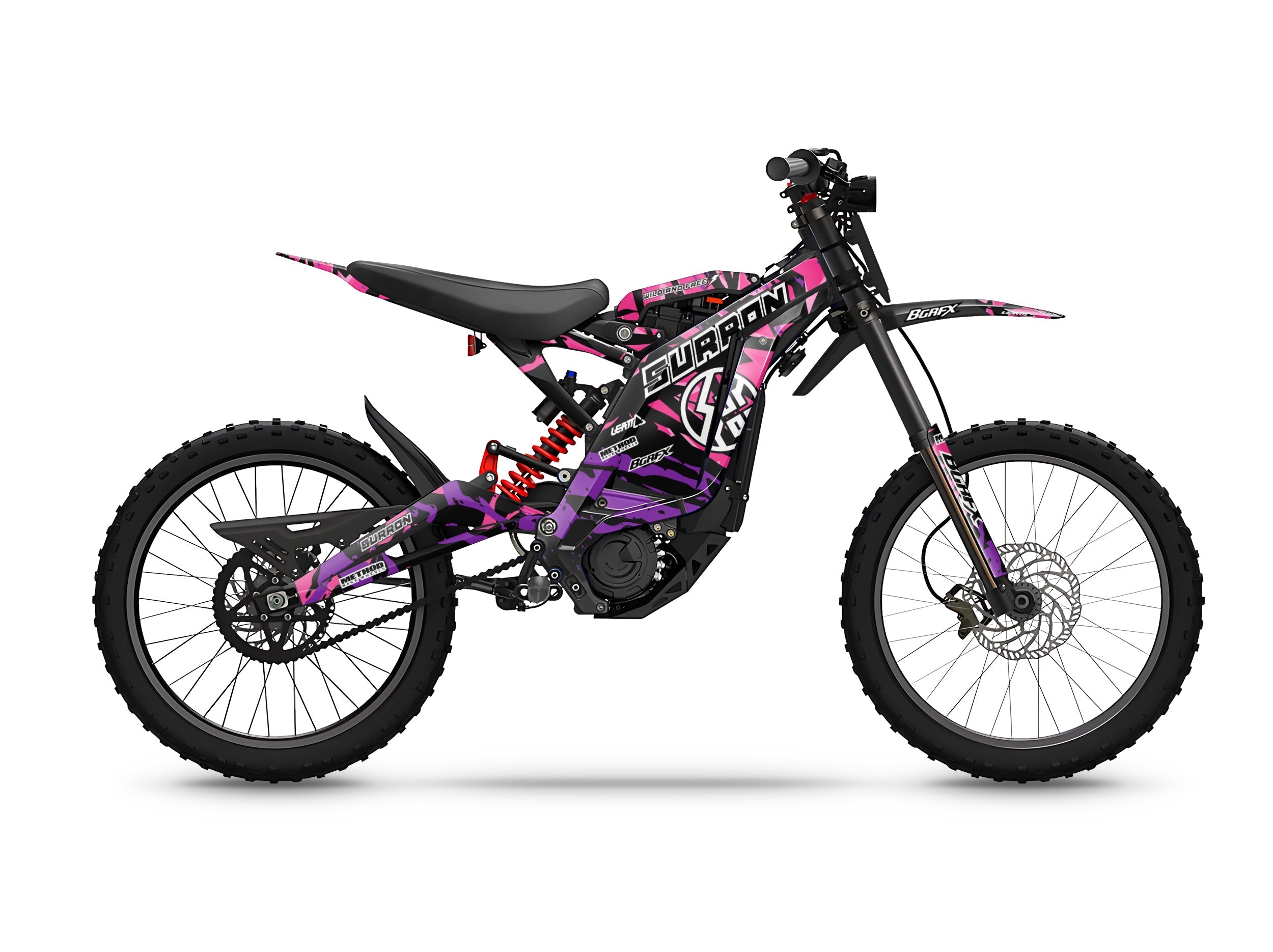 SURRON FULL GRAPHICS KIT ''CAMED PINK'' DESIGN – Two Wheels Empire