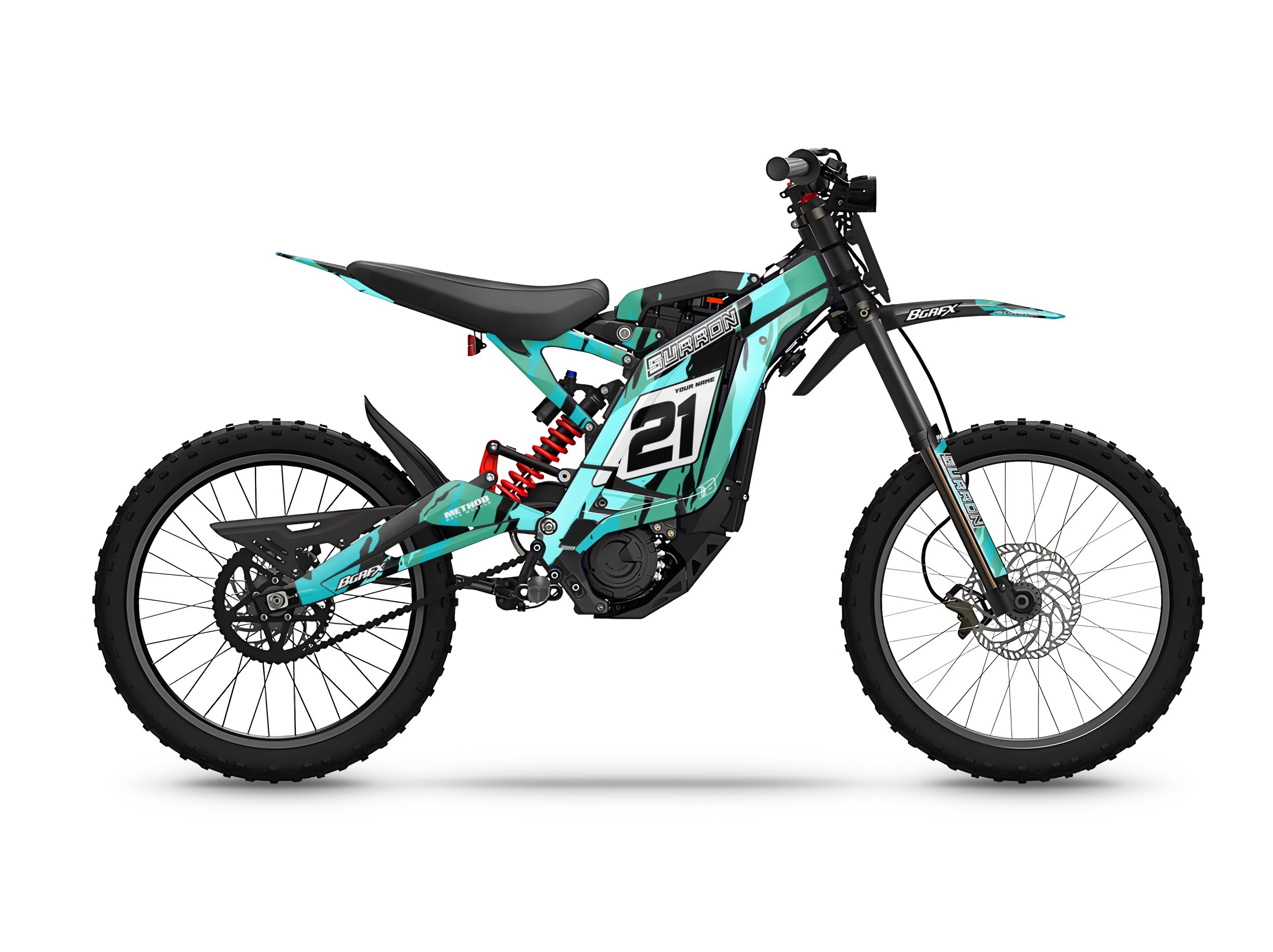 SURRON FULL GRAPHICS KIT ''CAMO V1 MINT'' DESIGN – Two Wheels Empire