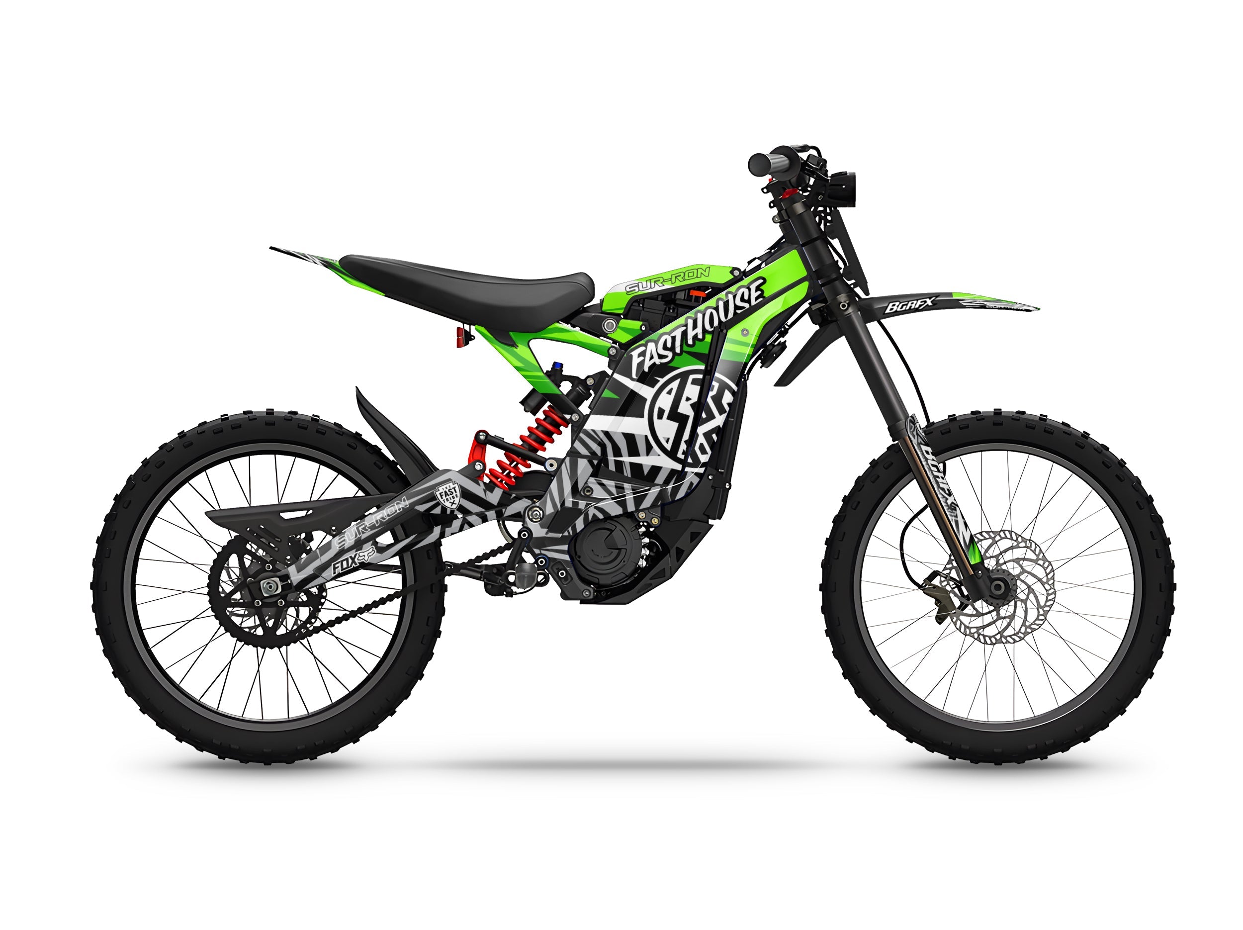 SURRON FULL GRAPHICS KIT ''PULSED GREEN'' DESIGN – Two Wheels Empire