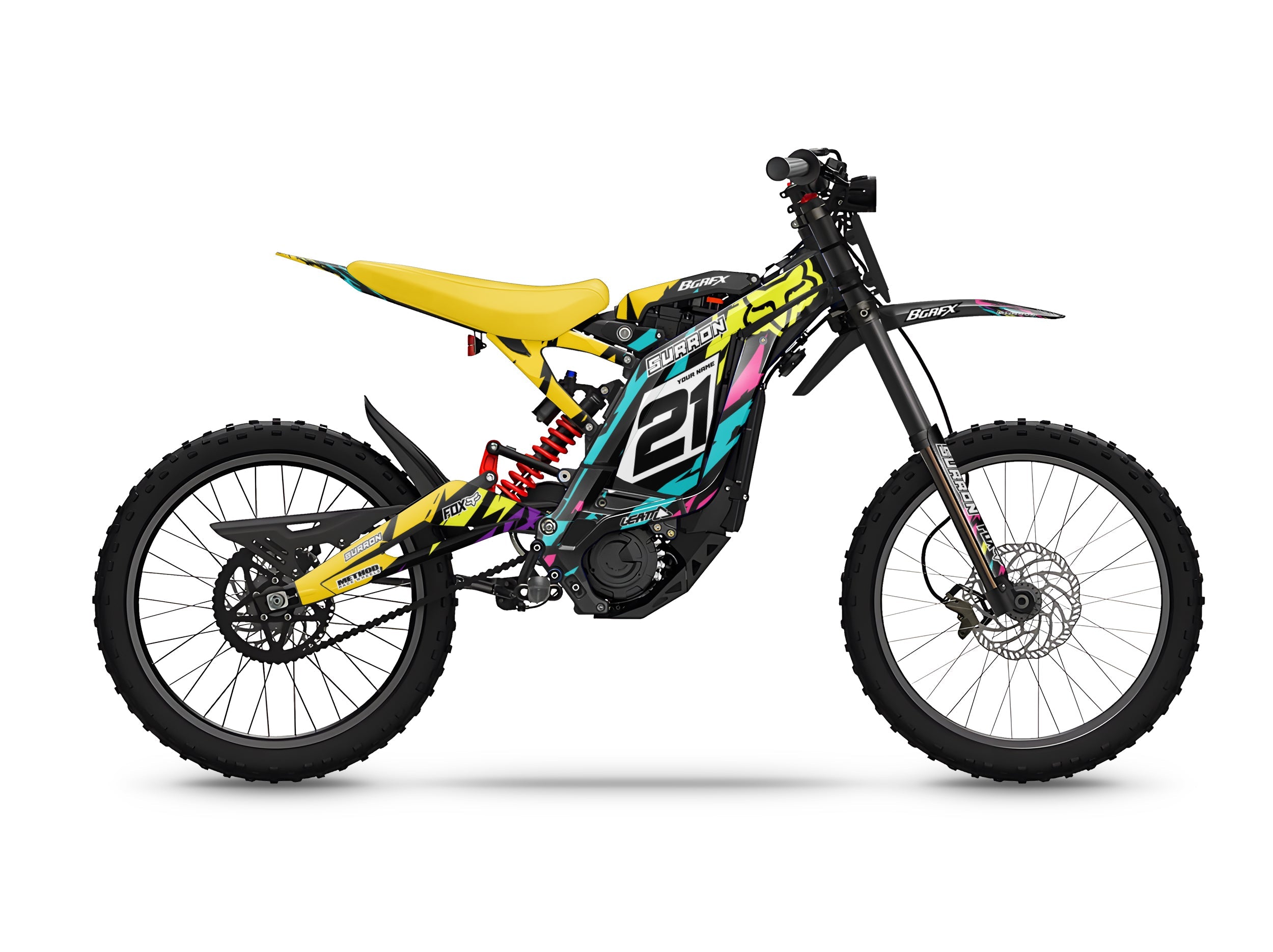 SURRON FULL GRAPHICS KIT ''RAVED COLORED'' DESIGN – Two Wheels Empire