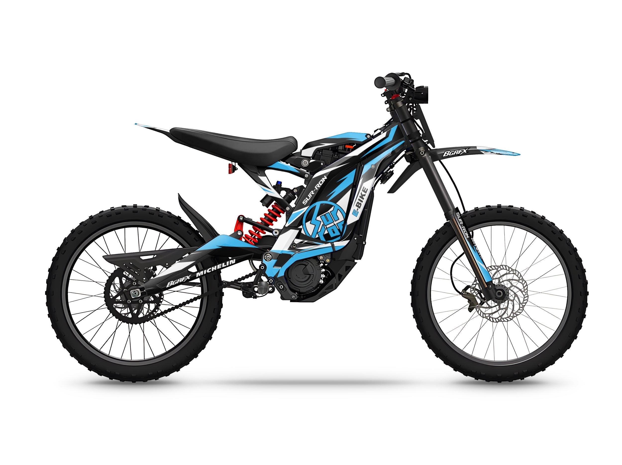 SURRON FULL GRAPHICS KIT ''SHARPED BLUE'' DESIGN – Two Wheels Empire