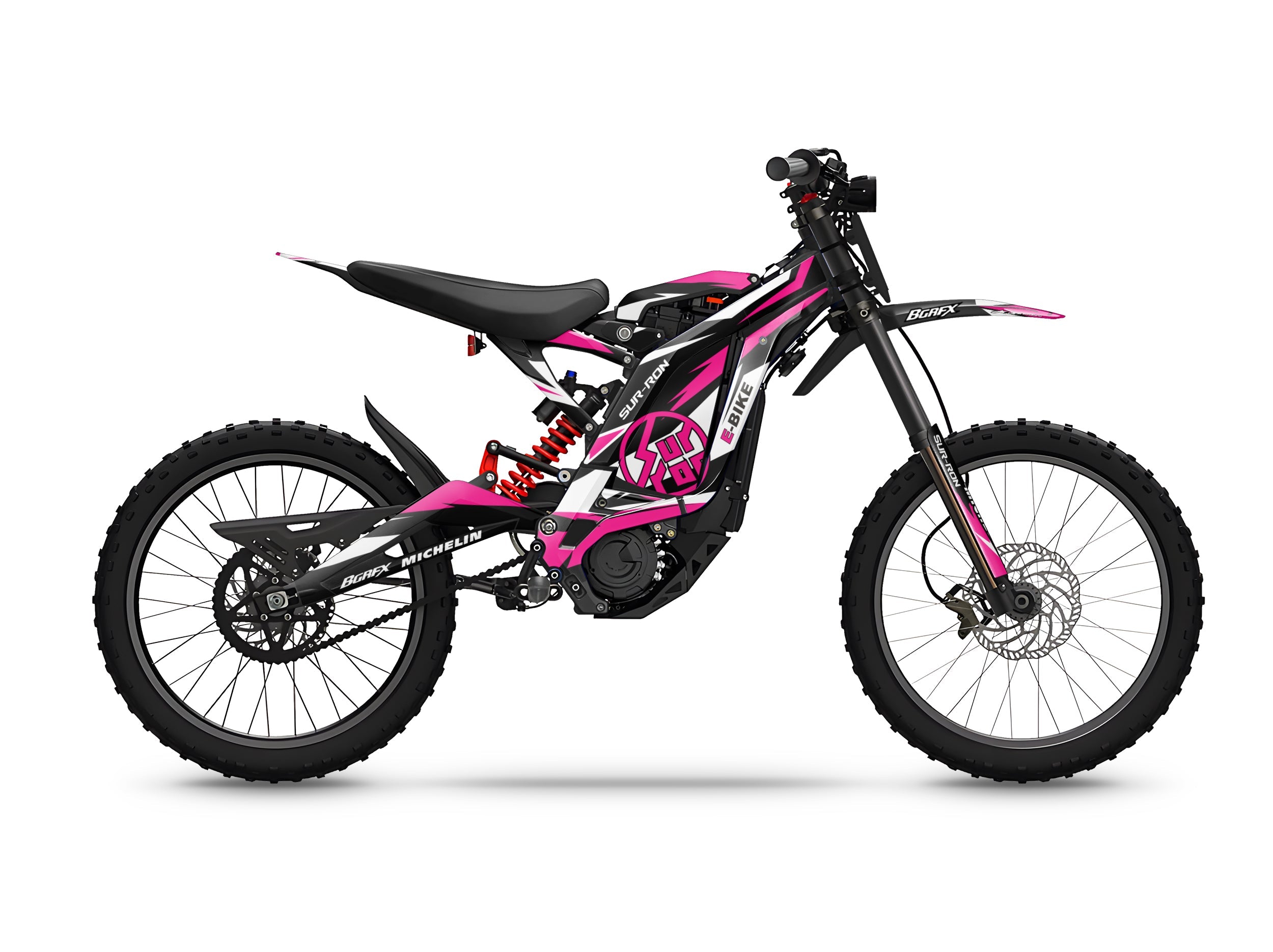 SURRON FULL GRAPHICS KIT ''SHARPED PINK'' DESIGN – Two Wheels Empire
